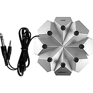 Hamilton Buhl 6 Person Listening Center with Bluetooth Cassette/CD/FM Boombox and Deluxe Over-Ear Headphones