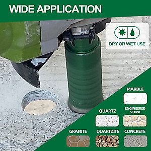 KURSTOL Diamond Core Drill Bits - 1-3/8 Inch with 58-11 Thread Granite Hole Saw Dry or Wet Drilling Hard Stone Marble Concrete Quartz Countertop Laser Welded Masonry Coring(35mm)