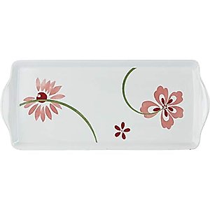 Corelle Coordinates by Reston Lloyd Melamine Tidbit Serving Tray, Pretty Pink