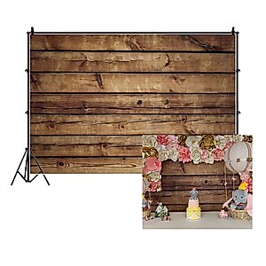 LFEEY 9x6ft Wood Backdrops for Photography Grunge Wood Vintage Worn Wooden Boards Background Seamless Wood Photo Background Wood Wall Birthday Baby Shower Photography Backdrops Photoshoot Studio Props
