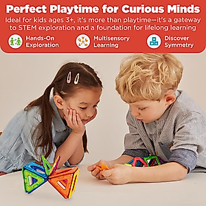 Magformers Basic Set (62-pieces) Magnetic Building Blocks, Educational Magnetic Tiles, Magnetic Building STEM Toy, Multi-colored, Model Number: 63070