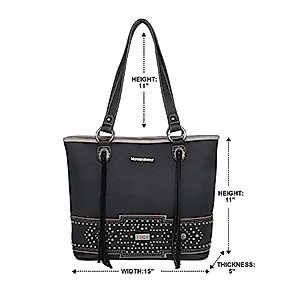 Fringe Purse Western Purses for Women Tote Bag Leather Bags Boho Shoulder Purse Hand Bags MBB-MW1113G-8317BK