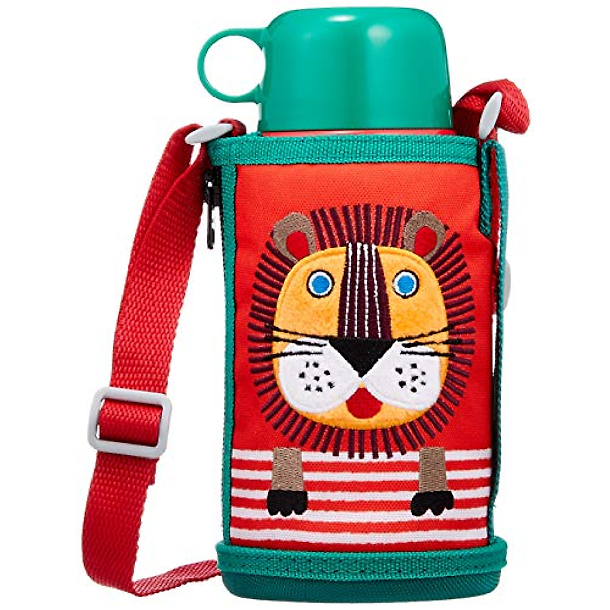 Tiger water bottle 600 ml with direct drinking cup 2 WAY stainless steel bottle with pouch Sahara Colobocle lion MBR - B 06 G - RL Tiger