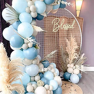 Beaumode Blue Balloon Arch Kit Dusty Blue Baby Blue Balloons for Baby Shower Boy Birthday Gender Reveal Bridal Shower Party Decorations (Blue Slate)