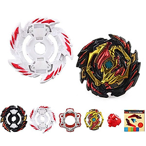 Mopogool Left Right Sparking Launcher Bey Burst Evolution Turbo Blade Battling Tops String Launcher Grip Booster B-145 DX Starter Venom Diabolos.Vn.Bl Starter Set Gaming Top Spinning Toy for Boys