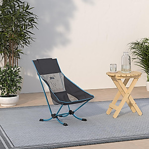 Helinox Beach Chair Lightweight, Lower-Profile, Compact, Collapsible Camping Chair, Black, with Pockets