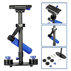 SunSmart 40cm Mini Carbon Fiber Handheld Camera Stabilizer Video Rig For DSLR DV Camera
