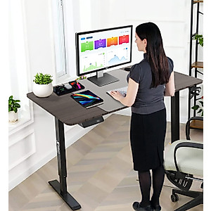 Dripex Electric Standing Desk Height Adjustable Computer Table-55 x 24 Inches Durable Large Workstation with Smart Memory for Home Office