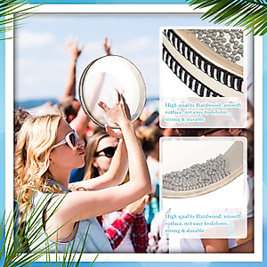 Boao Sea Drum 12 Inches Wave Bead Hand Drum Natural Color Sound Drum Percussion Wave Drum with Hardwood Shell Sea Drum Musical Instrument Percussion for Home Supplies