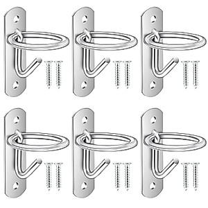 Worldity 6 Pack Bucket Hooks, Heavy Duty Iron Equestrian Bucket Hook Hangers, Multi-Functional Horse Water Bucket Hook for Hanging Horse Supplies, Feeding Horse, Tying Horse