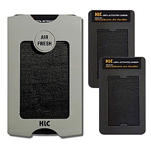 KLC Charcoal Odor Absorber for House Odors | Stick-On | 2 Tags- pack | Basement Odor Eliminator | Kitchen Odor Remover | Bathroom Deodorizer (GRAY)