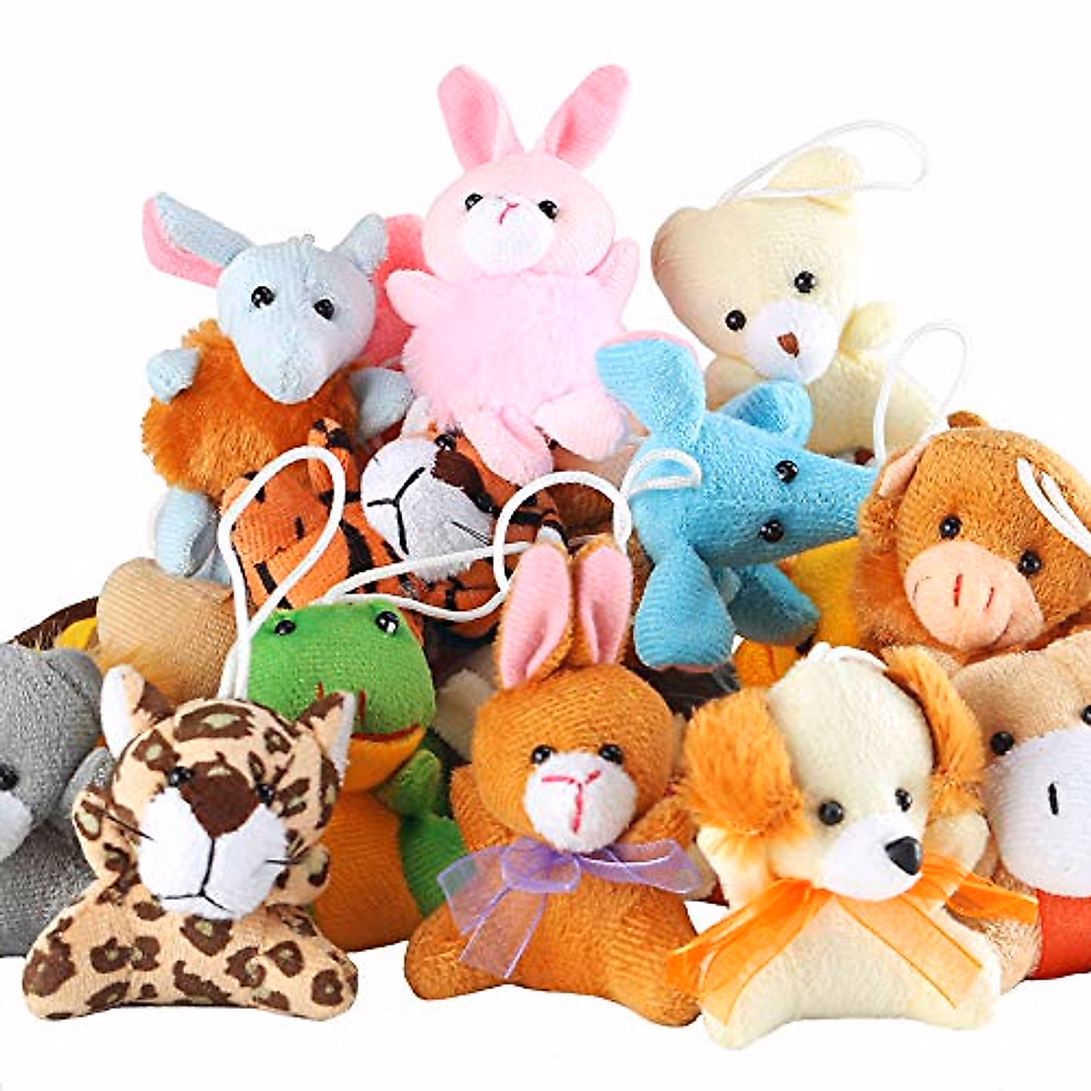Nasidear 32 Pack Mini Animal Plush Toy Party Favors,Small Plush Stuffed Animals for Birthday,Theme Party,Easter Basket Stuffers Fillers,Christmas,Classroom Prize,Kids Valentine Gift