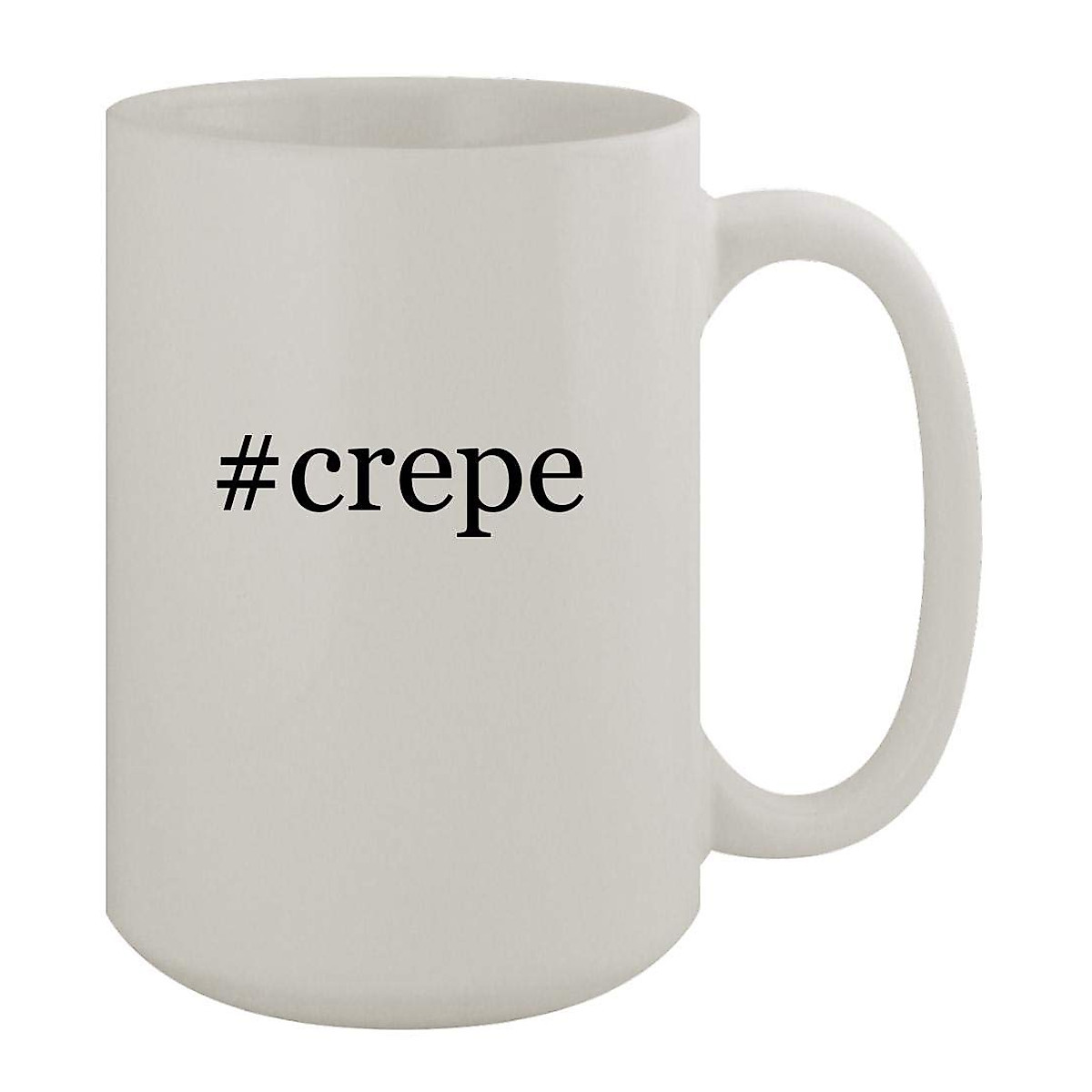 Knick Knack Gifts #crepe - 15oz Ceramic White Coffee Mug, White