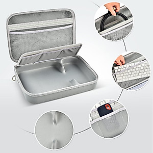 Case Compatible with Apple 2023 Mac Mini M2/ Mac Mini M1 & Mac Mini Previous Model Desktop Computer, Electronics Organizer Fits for Keyboard, Magic Mouse and Accessories (Box Only)-Gray