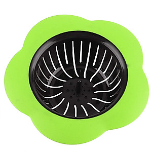 Alvinlite Plastic Sink Strainer Flower Shaped Drain Stopper Kitchen Bathroom Accessories for Kitchen Bathroom Bathtub(Green)