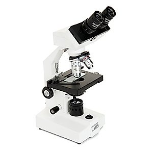 Celestron – Celestron Labs – Binocular Head Compound Microscope – 40-2000x Magnification – Adjustable Mechanical Stage – Includes 2 Eyepieces and 10 Prepared Slides