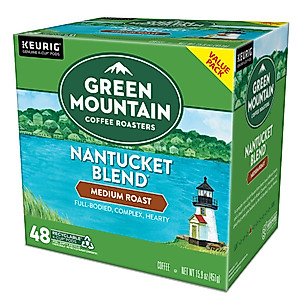 Green Mountain Coffee Roasters Nantucket Blend, Single-Serve Keurig K-Cup Pods, Medium Roast Coffee Pods, 48 Count