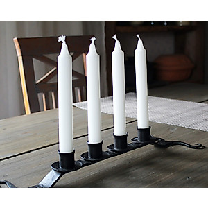 Emergency Candles - 24 Pack White Short Taper Candles - Unscented - Emergency Candles for Home and Emergency Kit