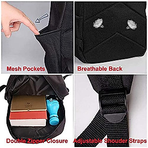 D-WOLVES Fast Motorcycle Backpack for Girls Boys College Student, Fire Motorbike With Skyscrapers Night Lightweight Bookbag Casual Hiking Daypack, Perfect for School Travel Library Outdoor Gym