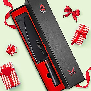 TUO Japanese Chef Knife Professional Chefs Knife 8 inch, AUS-8 Steel Kitchen Knife for Home Restaurant, Ergonomic Pakkawood Handle with Sheath and Gift Box