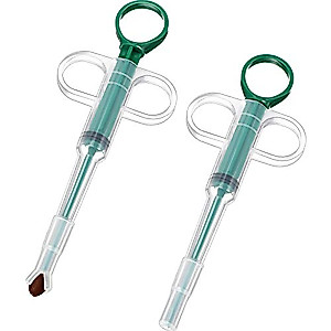 2 Pieces Pet Pill Plunger Popper for Small Cats Dogs Pill Gun Dispenser Shooter Pet Piller Soft Tip Tablet Syringe Pusher Animal Medicine Feeder for Feeding Accessories (Green)