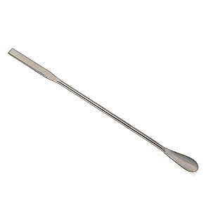 A2Z Multipurpose Lab Spoon Spatula Stainless Steel, Double Ended Sampling Spoon Long Handle Mixing Spatula for Medicine, Powders Gel Cap Filler- Laboratory Supplies for Experiments & Lab Use - 9 inch