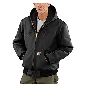 CarharttmensLoose Fit Firm Duck Insulated Flannel-Lined Active Jacket (Big & Tall)Black3X-Large