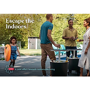 Keter Tahoe Adirondack Chair with Weatherproof Finish, Outdoor Furniture for Entertaining by The Pool, Patio, and Fire Pit, Easy Assembly for Sturdy and Steady Outdoor Seating, Weatherwood