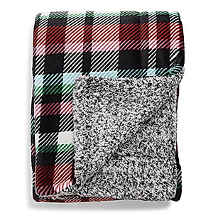 Vera Bradley Women's Fleece Cozy Life Throw Blanket, Ribbons Plaid, One Size