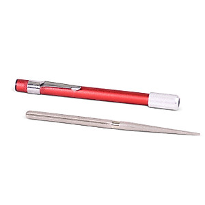 Fino Edge Retractable Diamond Sharpening Rod - Serrated Knife Sharpener - Ultra Portable, Mini Pocket Knife Sharpener - Multifunctional Knife Sharpening Rod for Outdoor Hunting Fishing (FE-RDSR)