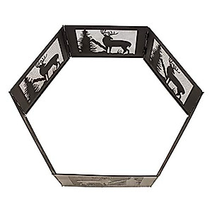Pleasant Hearth OFW116FR Deer Mountain Folding fire Ring, Black