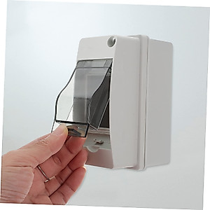 5pcs Box 2 Way Distribution Box Din Rail Enclosure Power Controller 2 Way Consumer Unit Power Distribution Enclosure Small Waterproof Case Case Abs Guide White