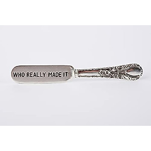 Mud Pie Secret Family Recipe White Ceramic Tray with Dip Cup, 4 1/2" x 15" | Spreader 5 1/2"