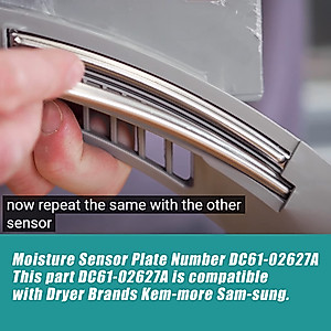 MEANHDAG Dryer Moisture Sensor Plate Bar DC61-02627A for Samsung Replacement Part