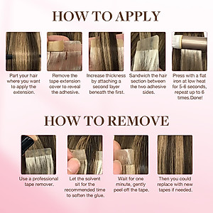 GOO GOO Hair Extension Tape Double Sided Adhesive Replacement Tape, Professional Strong Tapes for Tape in Hair Extensions 72pcs, 1.6 * 0.3inch per Piece