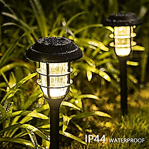SOLPEX 8 Pack Solar Lights Outdoor, Warm White Solar Landscape Lights, Waterproof Outdoor Solar Lights Walkway for Patio, Lawn, Yard and Landscape