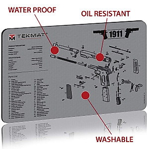 TekMat 1911 Grey - Gun Cleaning Mat Gun Cleaning Mat