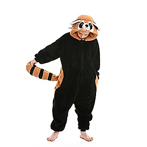 ATOZ Onesie for Kids, Animal Pajamas Halloween Cosplay Costume for Girls Boys, Raccoon 2-3T