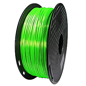 Silk Lime Green PLA Filament 1.75 mm 3D Printer Consumables 1kg Spool 2.2lbs Bright Green 3D Printing Material Fit Most FDM Printer Silky Metal-Like Shiny Metallic PLA Filament CC3D Green Color
