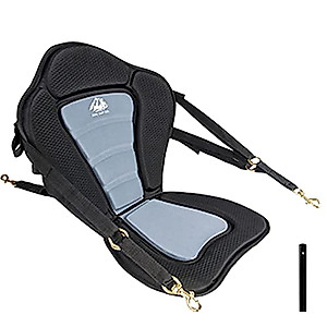 ROC Paddle Boards Detachable Universal Paddleboard Kayak Seat with Adjustable Design and Soft Cushion Back Support for Inflatable SUPs, Kayaks, Canoes, Rowboats, and Fishing Boats