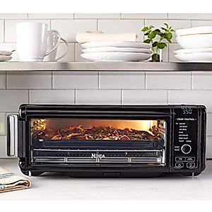 Ninja SP101 Foodi 8-in-1 Air Fry Large Toaster Oven Flip-Away for Storage Dehydrate Keep Warm 1800w XL Capacity (Renewed) BLACK