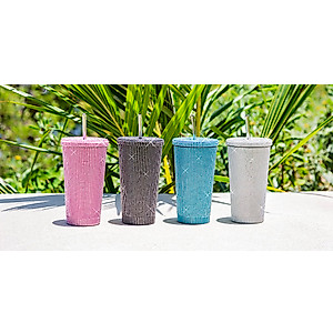 Paris Hilton Diamond Bling Water Tumbler With Lid And Straw, Vacuum Insulated Stainless Steel, Bedazzled With Over 3700 Rhinestones, 16.9-Ounce, Blue