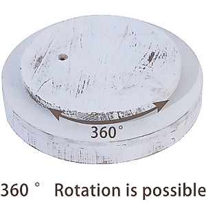 Wood Lazy Susan Kitchen Turntable 12" Rotating Dining Table Centerpiece Spice Rack Cabinet Organizer Storage Serving Tray for Pantry Cabinet Tabletop Spices Makeup Organization Decoration