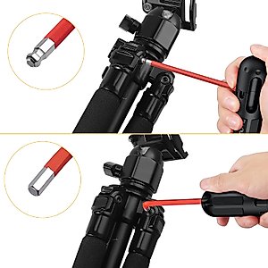 AMTOVL 27PCS Allen Key Set, Metric & SAE Allen Wrench Set, Extra Long Ball & Star End Hex Keys with T-Handle & Color Coding for Bicycle, Household DIY