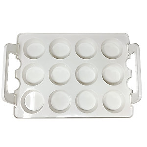 DuraCasa Cupcake Carrier, Cupcake Holder - Premium Upgraded Model - Store up to 36 Cupcakes or 3 Large Cakes - Stacking Cupcake Storage Container - Cookie, Muffin or Cake Carrier (White, Three Tier)