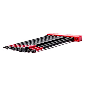 Protorq Long Impact Bit Set, Hex H2-H8,TORX T25, 6-Inch Length, 9-Piece,Industrial Strength, 1/4" Hex Shank, widely used in motorcycle, bike maintance.