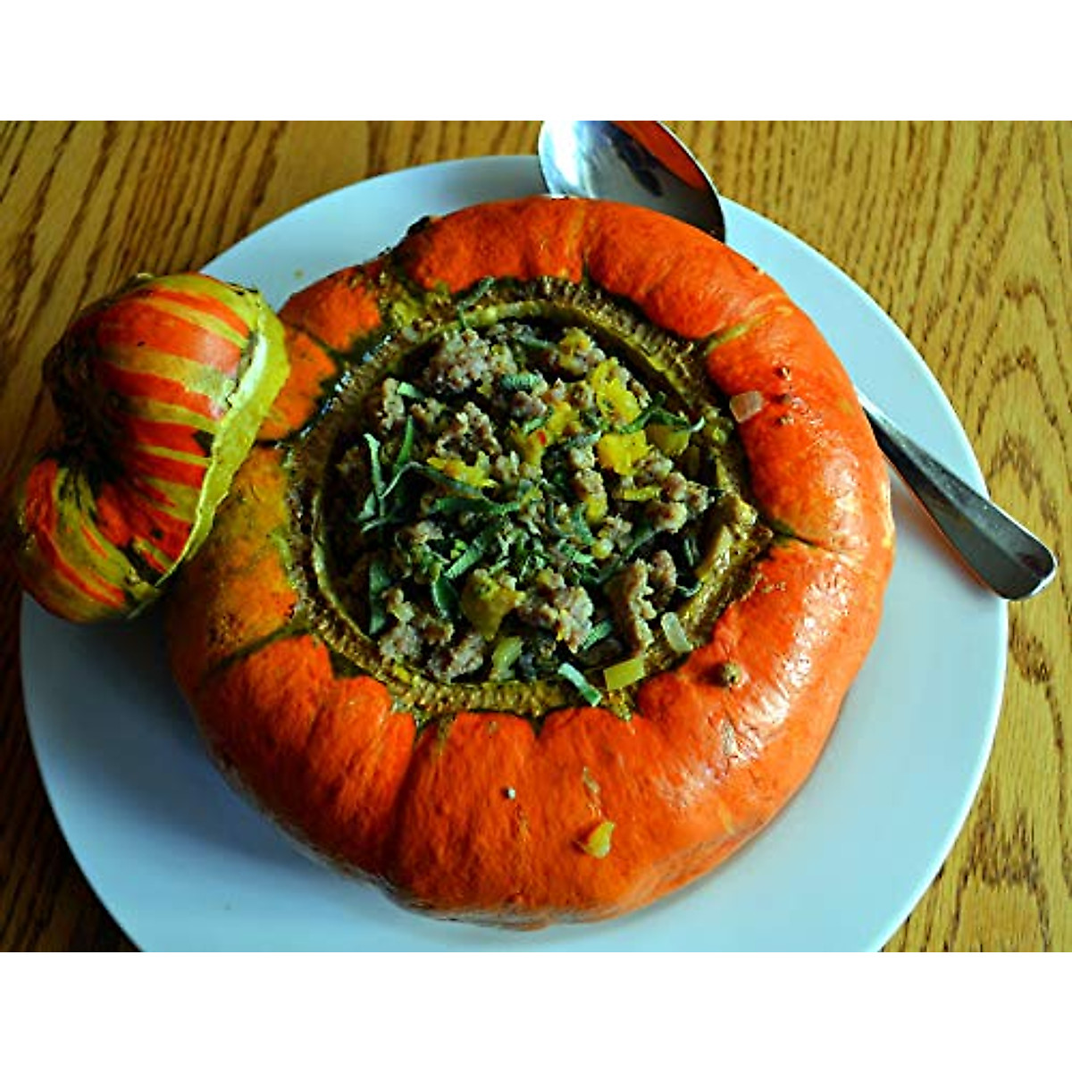 Turks Turban Gourd Squash Seeds for Planting, 25+ Heirloom Seeds Per Packet, (Isla's Garden Seeds), Non GMO Seeds, Botanical Name: Cucurbita Maxima 'Turban', Great Decoration or Gift