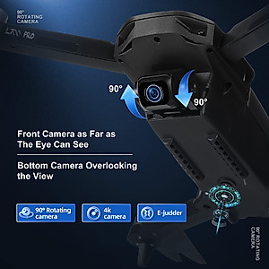HHD Drone with Camera for Adults, Foldable RC Quadcopter for Beginners with 40 mins Flight Time, App Control, Auto Return Home, Follow Me, 2 Batteries (Black-1)