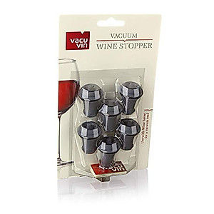 Vacu Vin Wine Saver Vacuum Stoppers Set of 6 – Grey (Limited Edition)
