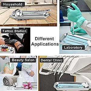 Annhua 304 Stainless Steel Lab Tray 3 Pack Surgical Instrument Trays 8.86" x 4.7" x 0.8", Lab Tray Small for Laboratory, Tattoo Station, Bathroom Organizer